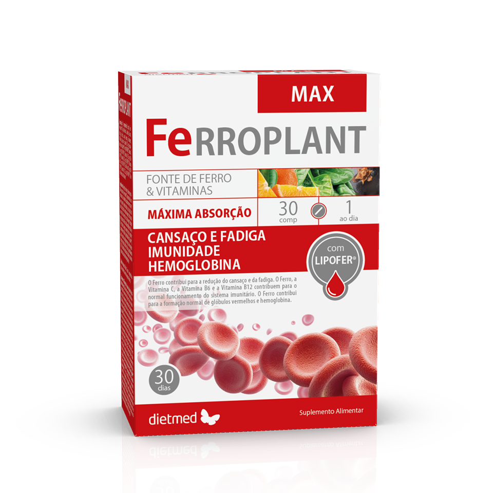 Ferroplant Max 30 Tablets - Dietmed | CrisDietética-Supplements Online