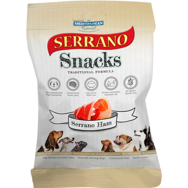 Serrano Dog Snack Ham Pack 5x100g - Serrano Snacks | CrisDietética ...